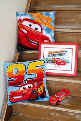 Broderipakning - stramaj pude - Lynet Mc Queen 95 - Disney og ...